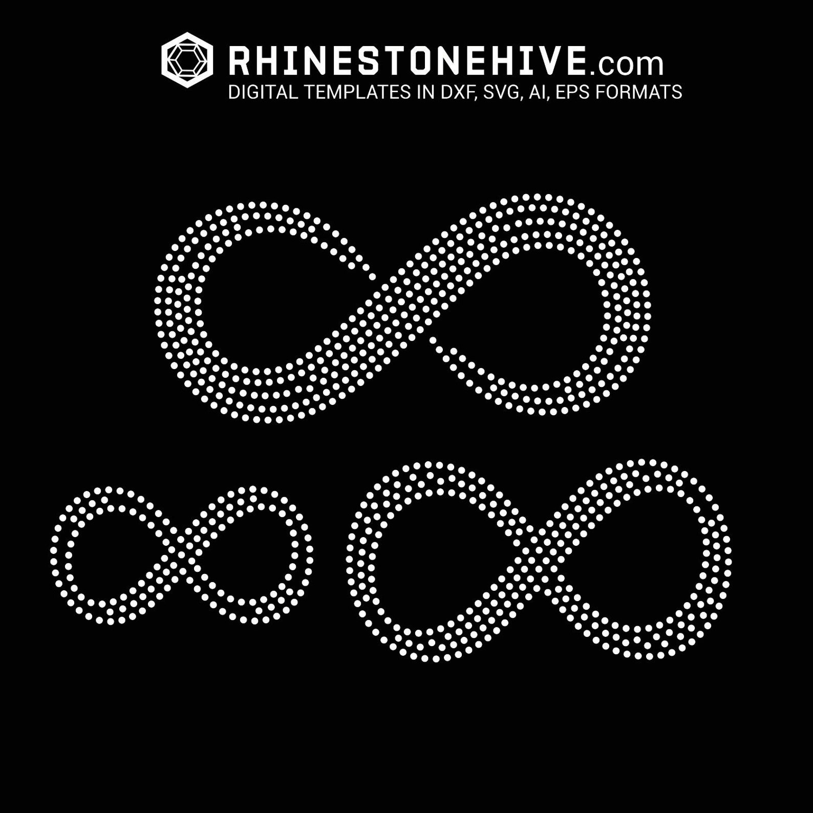 Infinity loops rhinestone templates digital download svg | Etsy