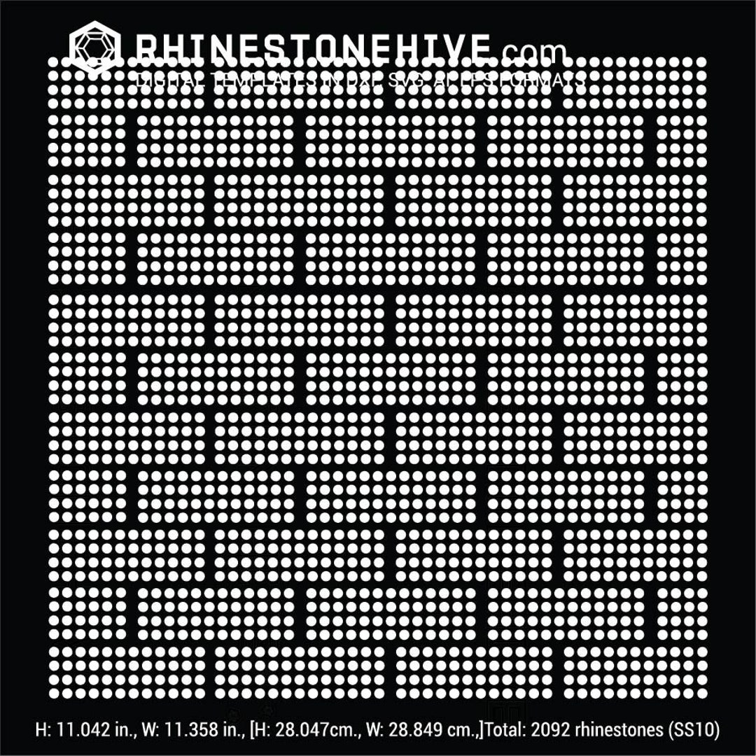 Brick Pattern Rhinestone Template, Rhinestone Digital Download, Svg ...