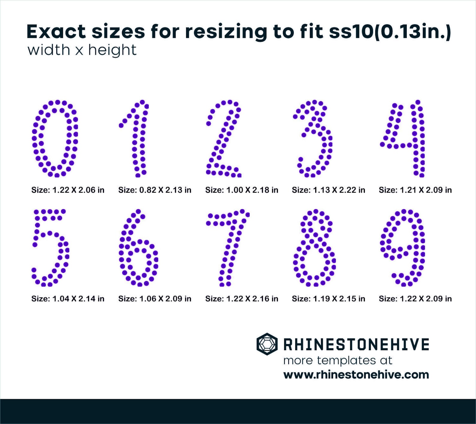 Rhinestone Alphabet and Digits Template, SS10 Sparkling Letters (SVG ...