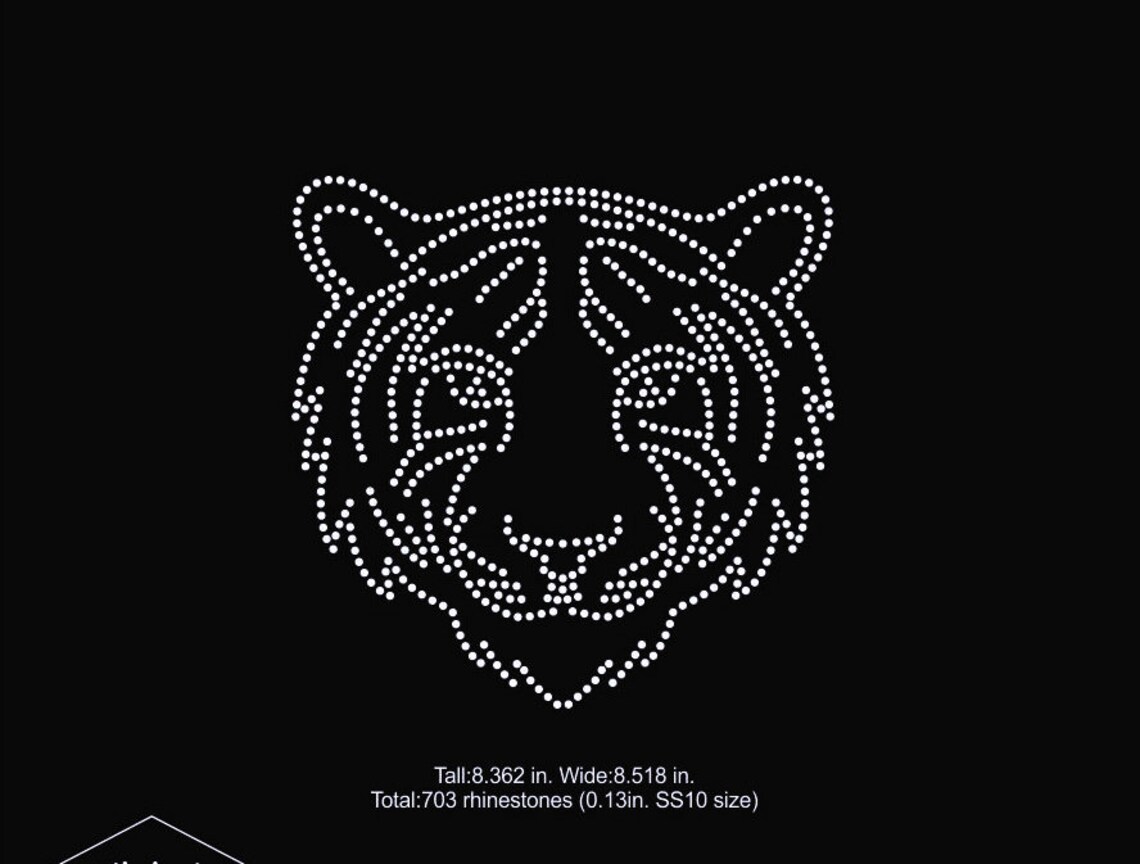 Tiger Face Rhinestone Template Digital Download Svg Eps - Etsy