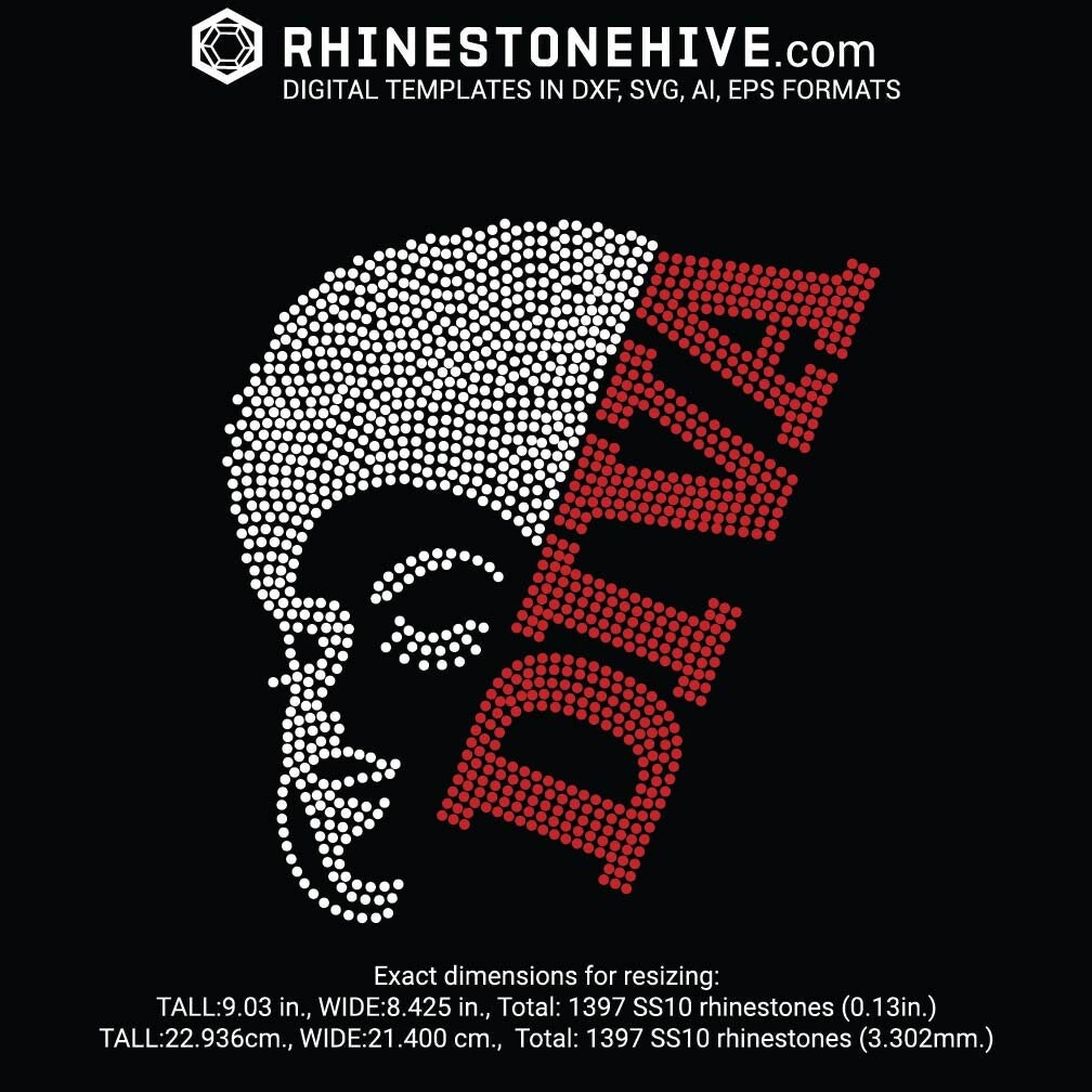 Woman Face DIVA Rhinestone Template Digital Download Svg - Etsy