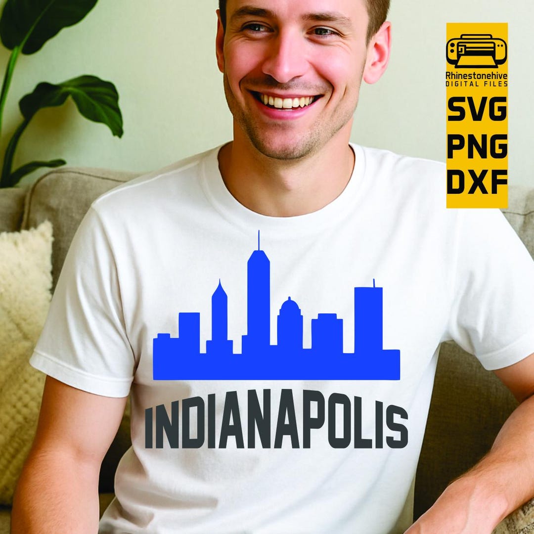 Indianapolis Skyline SVG | Indiana City Silhouette PNG DXF | Cricut ...