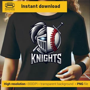 Knights Baseball Mascot PNG – Knight Helmet, Baseball Design (digital ...