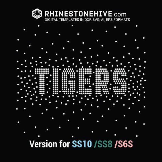 TIGERS 3 Sizes Ss6 Ss8 Ss10 Rhinestone Templates - Etsy