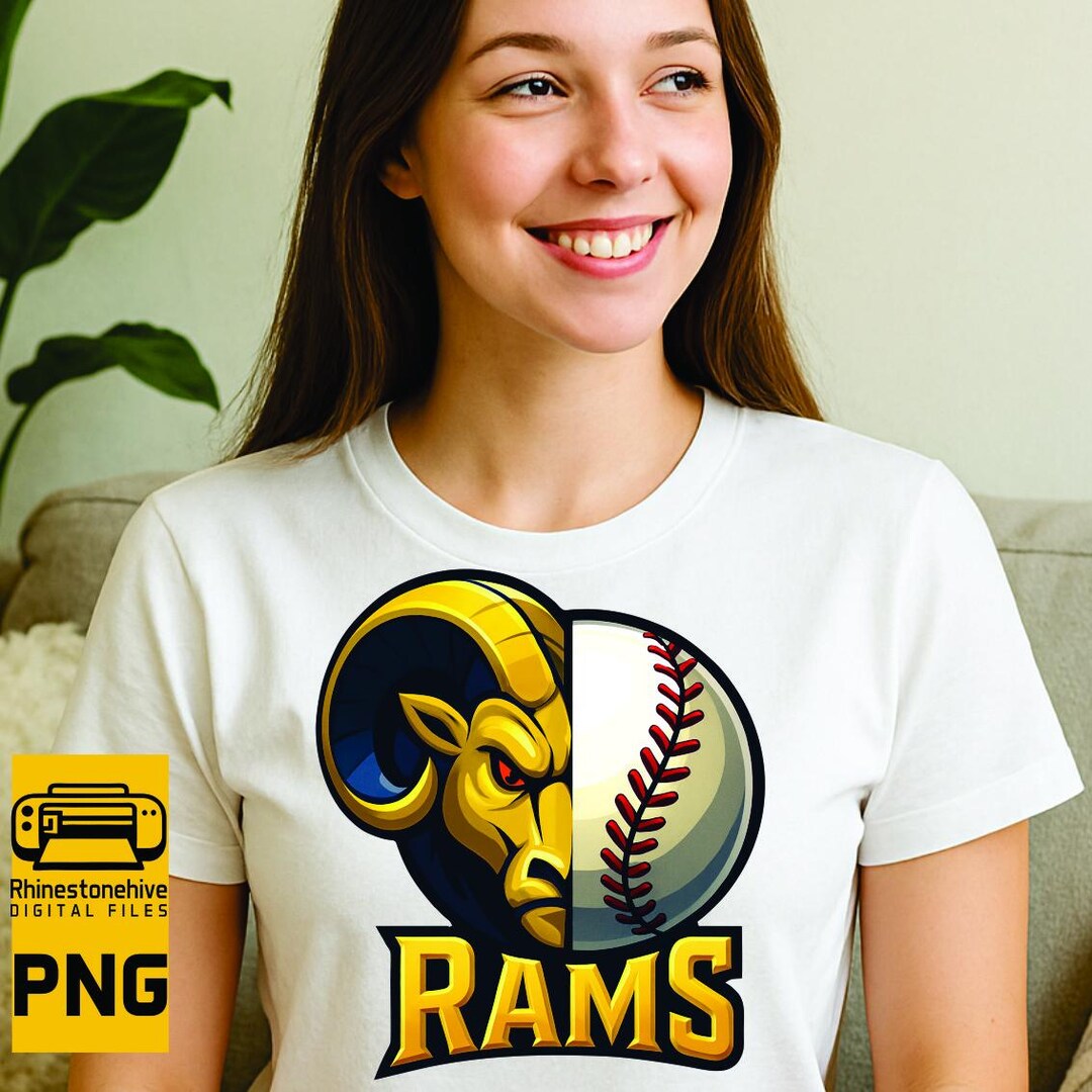 Rams Baseball Mascot PNG | Ram Head Clipart | Baseball Sublimation ...