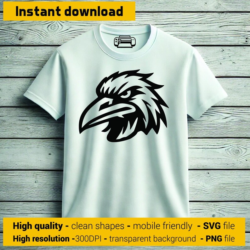 Tribal Raven Head SVG | Fierce Bird Clipart | Angry Crow Silhouette Cut ...