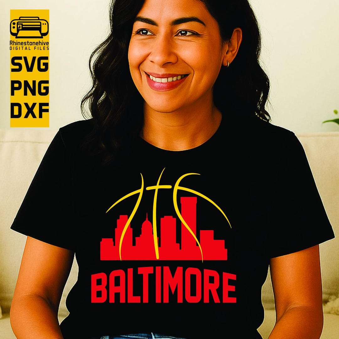 Baltimore Basketball Skyline SVG | Maryland City Silhouette (digital ...