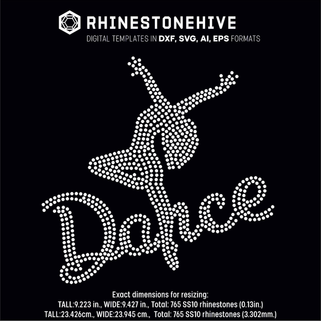 Dance, Dancer Rhinestone Template Digital Download, Svg, Eps, Png, Dxf ...