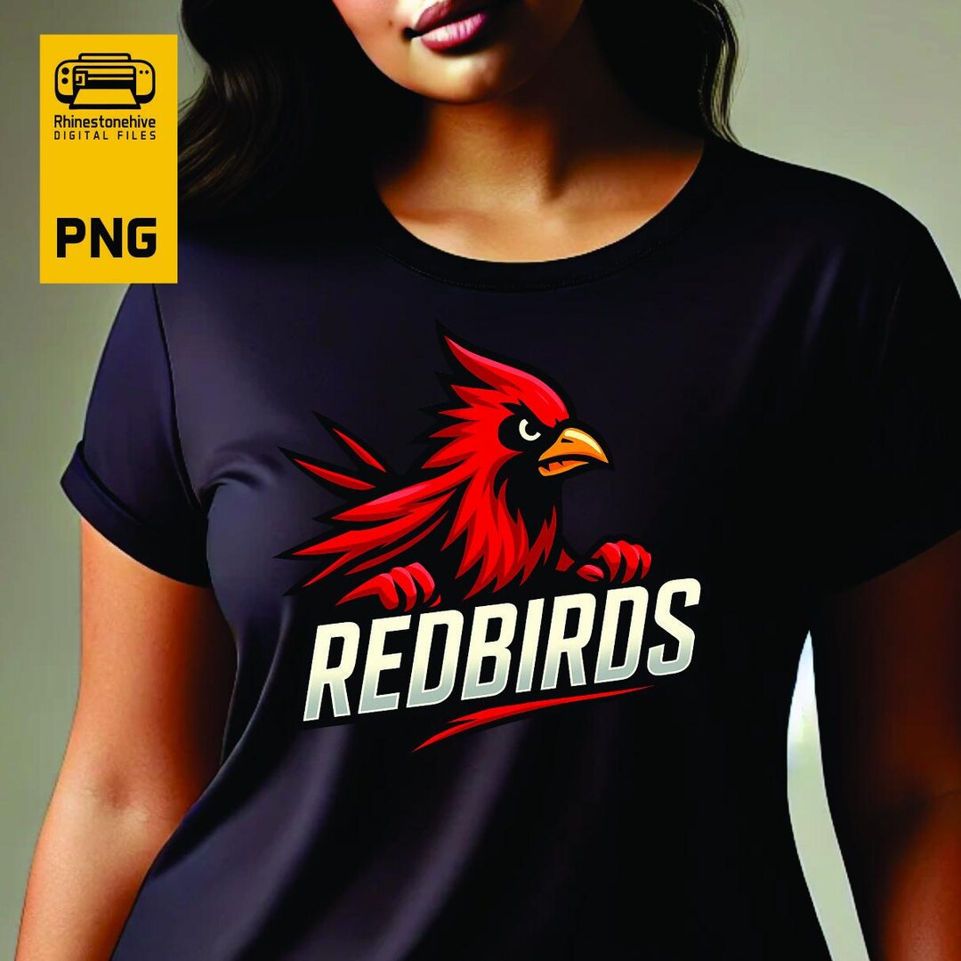 Redbirds Mascot PNG – Bold Cardinal Logo for DTF, DTG, Sublimation ...