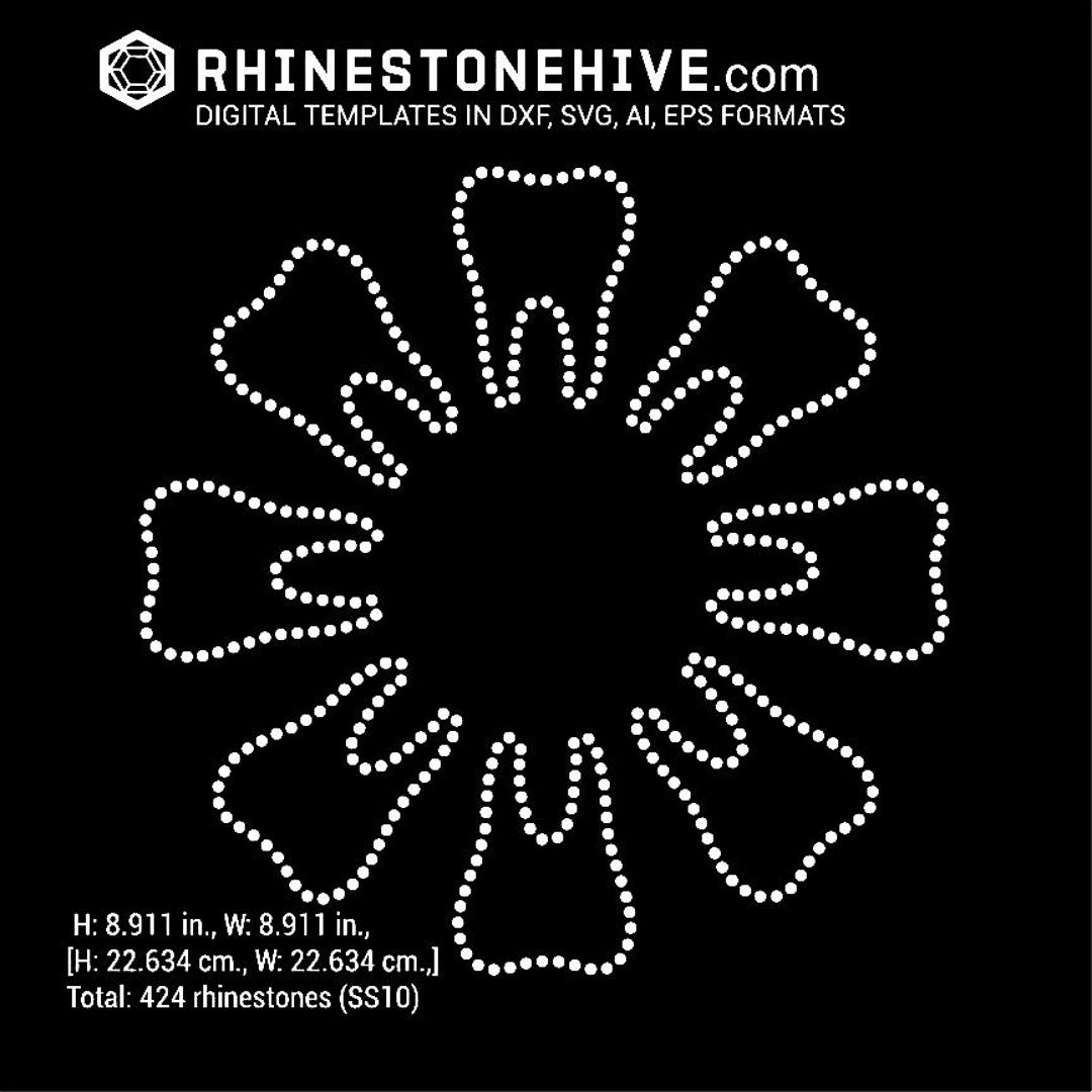 Tooth Mandala Rhinestone Template | Dental Bling Design (svg, Dxf, Eps ...