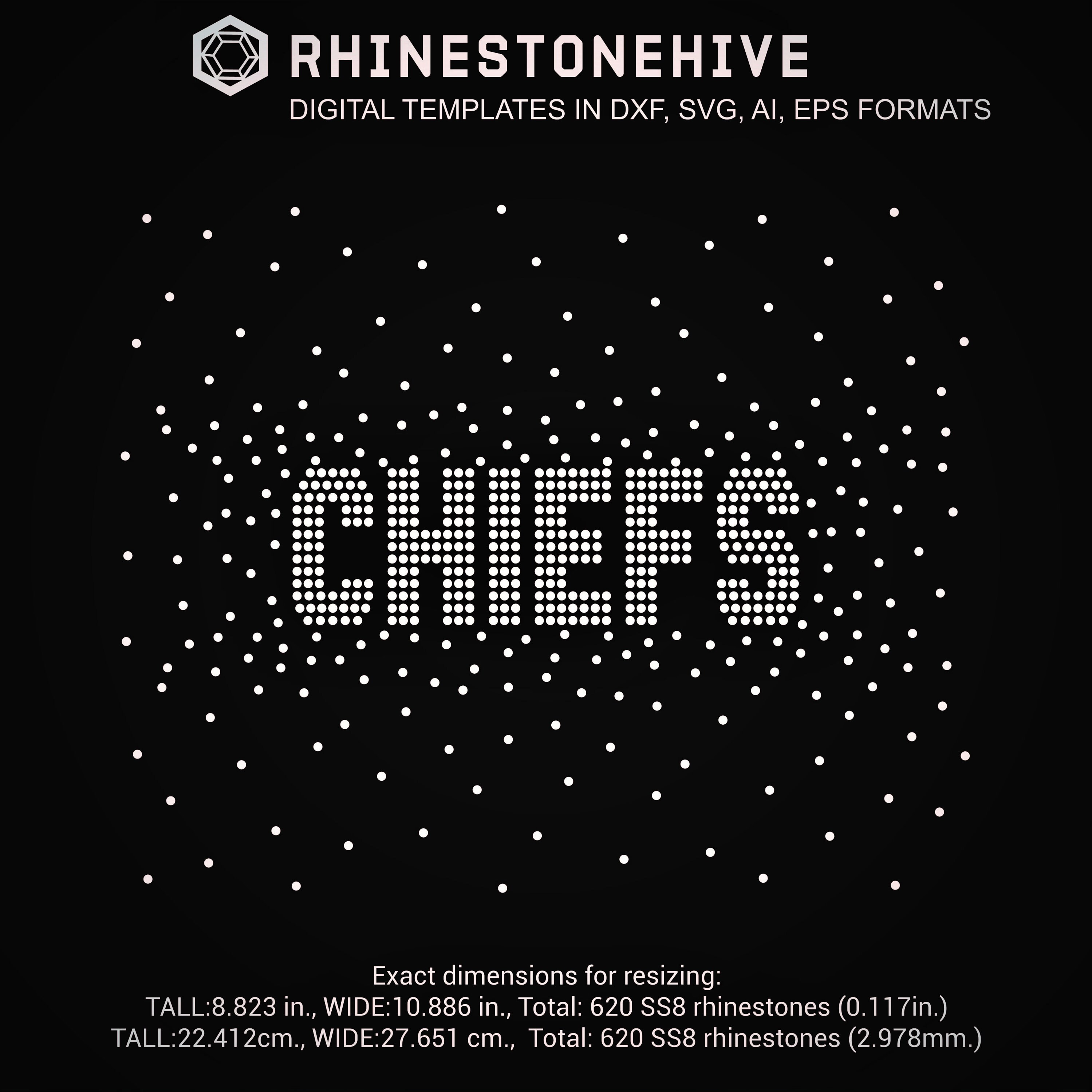 Chiefs 3sizes Ss6 Ss8 Ss10 Rhinestone Templates - Etsy