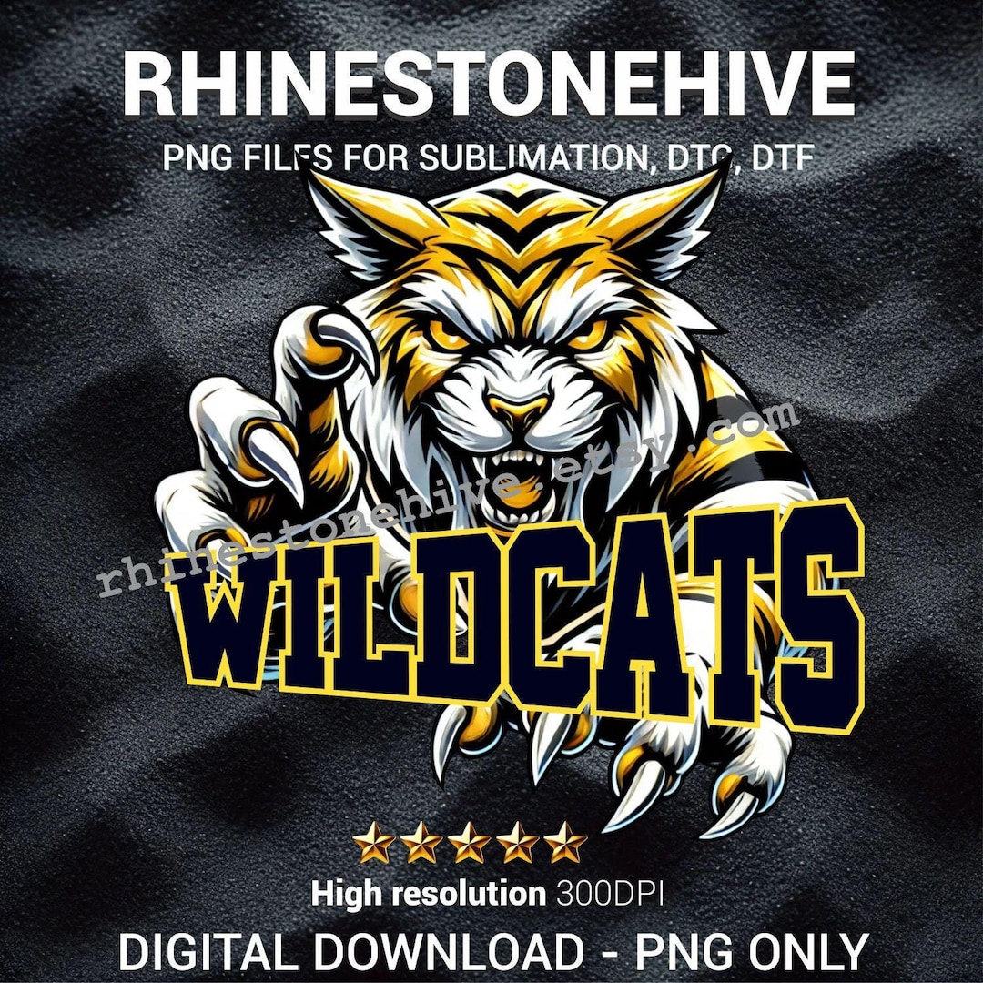 Roaring Wildcats Graphic , Wildcats , Sublimation Design, Mascot Png ...