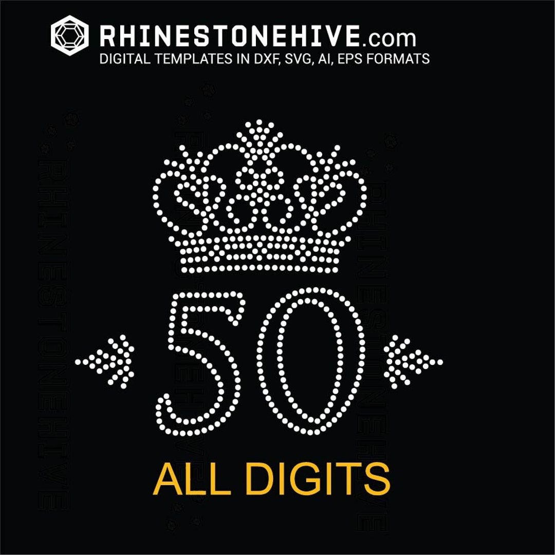 Royal Crown With Years (all Digits Included) Birthday Anniversary ...