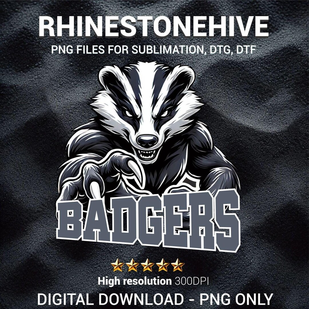 Fierce Badger Mascot PNG, Sublimation Design (digital Download) - Etsy