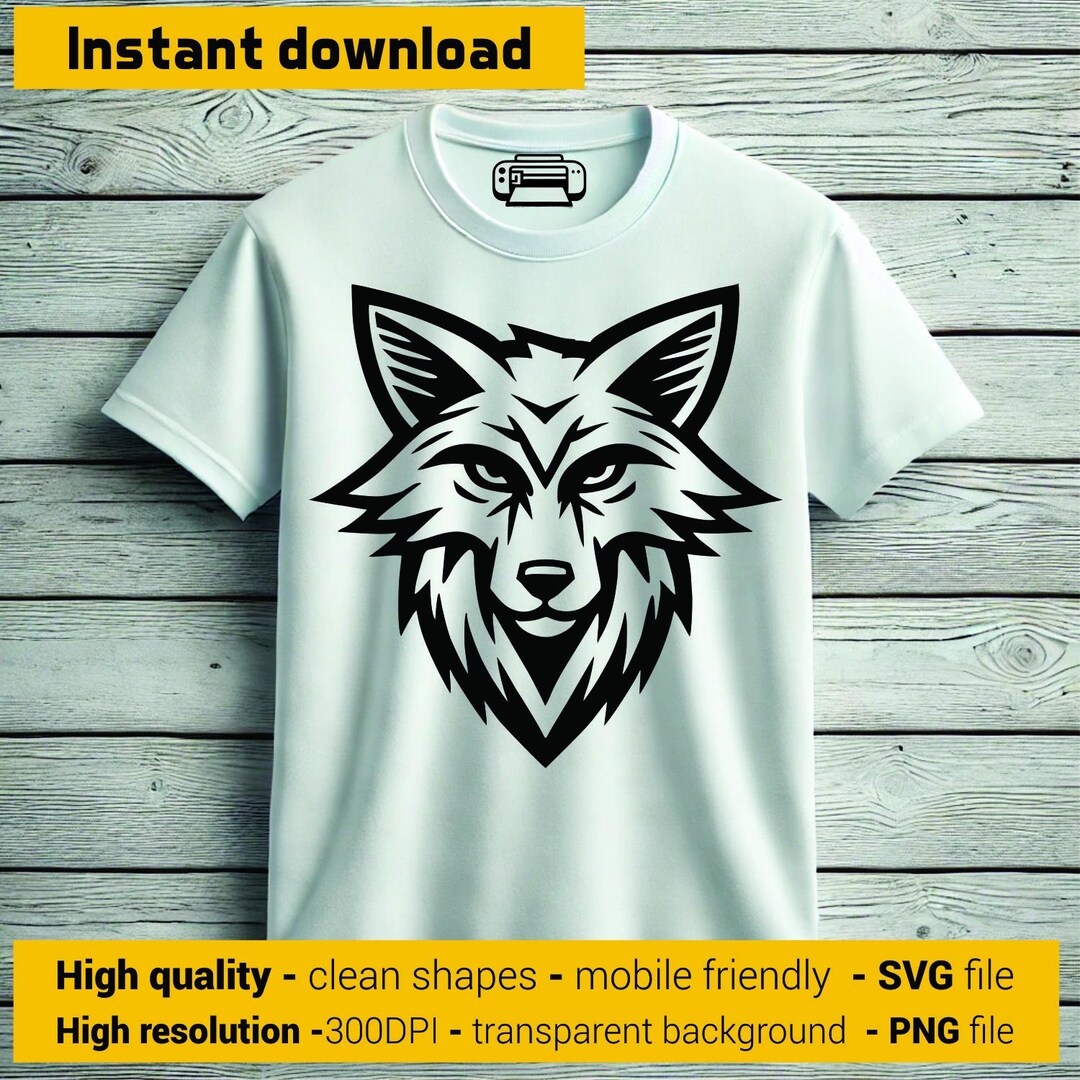 Fox Head Mascot SVG | Fierce Animal Logo Clipart (digital Download) - Etsy