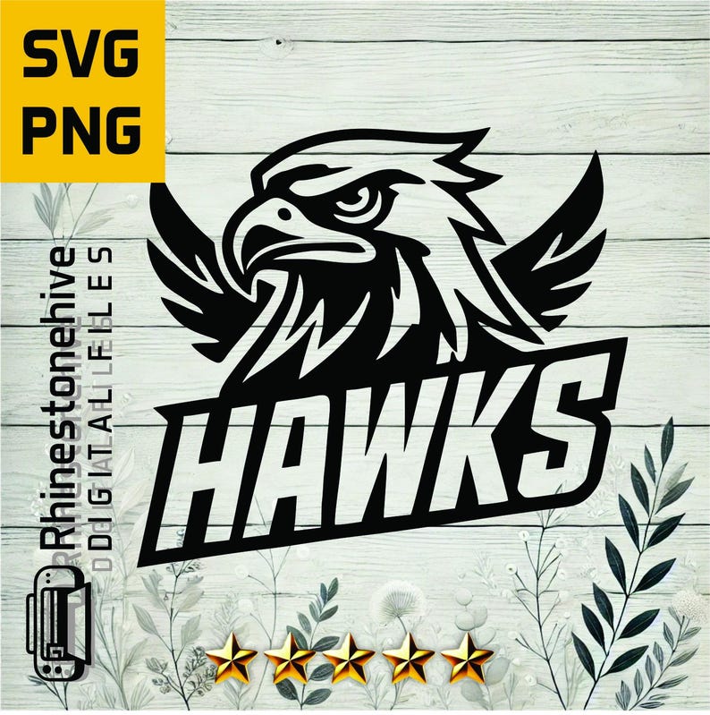 Hawks Mascot SVG PNG DXF – Bold Hawk Logo Clipart for Cricut ...