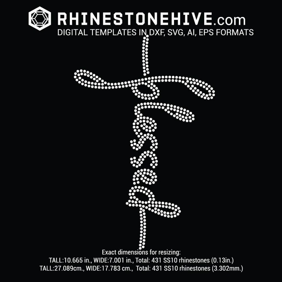 Blessed Cross Rhinestone Template Digital Download, Svg, Eps, Png, Dxf ...