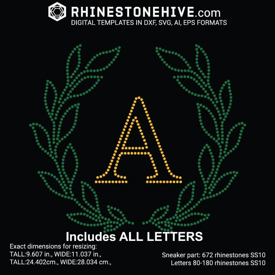 ALL Letters Laurel Wreaths Alphabet Digital Download, Svg, Eps, Png ...