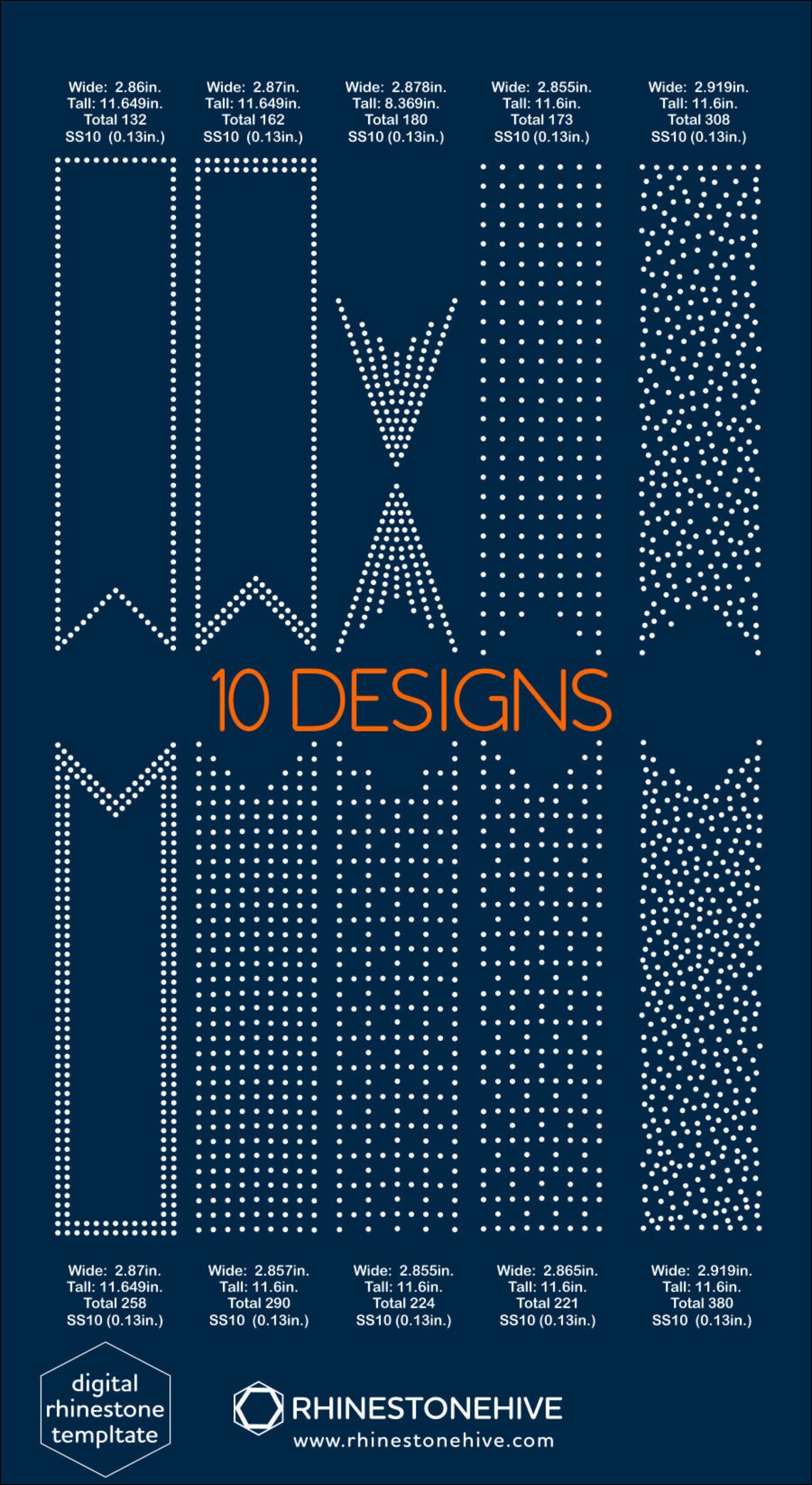 Cheer Bow Rhinestone Template, V Tail, 3 Inch Rhinestone Digital ...