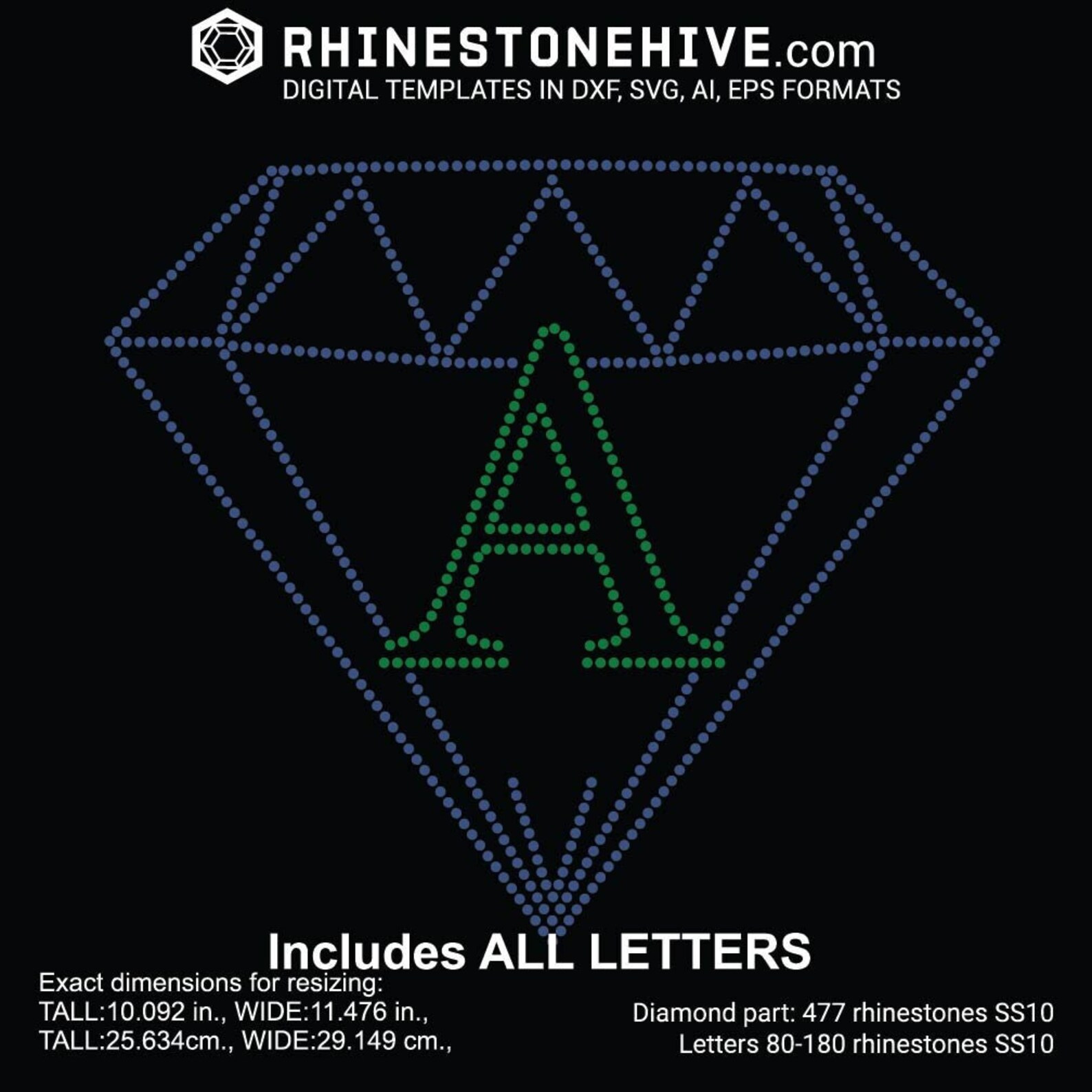 ALL Letters Diamond Alphabet Digital Download Svg Eps Png - Etsy