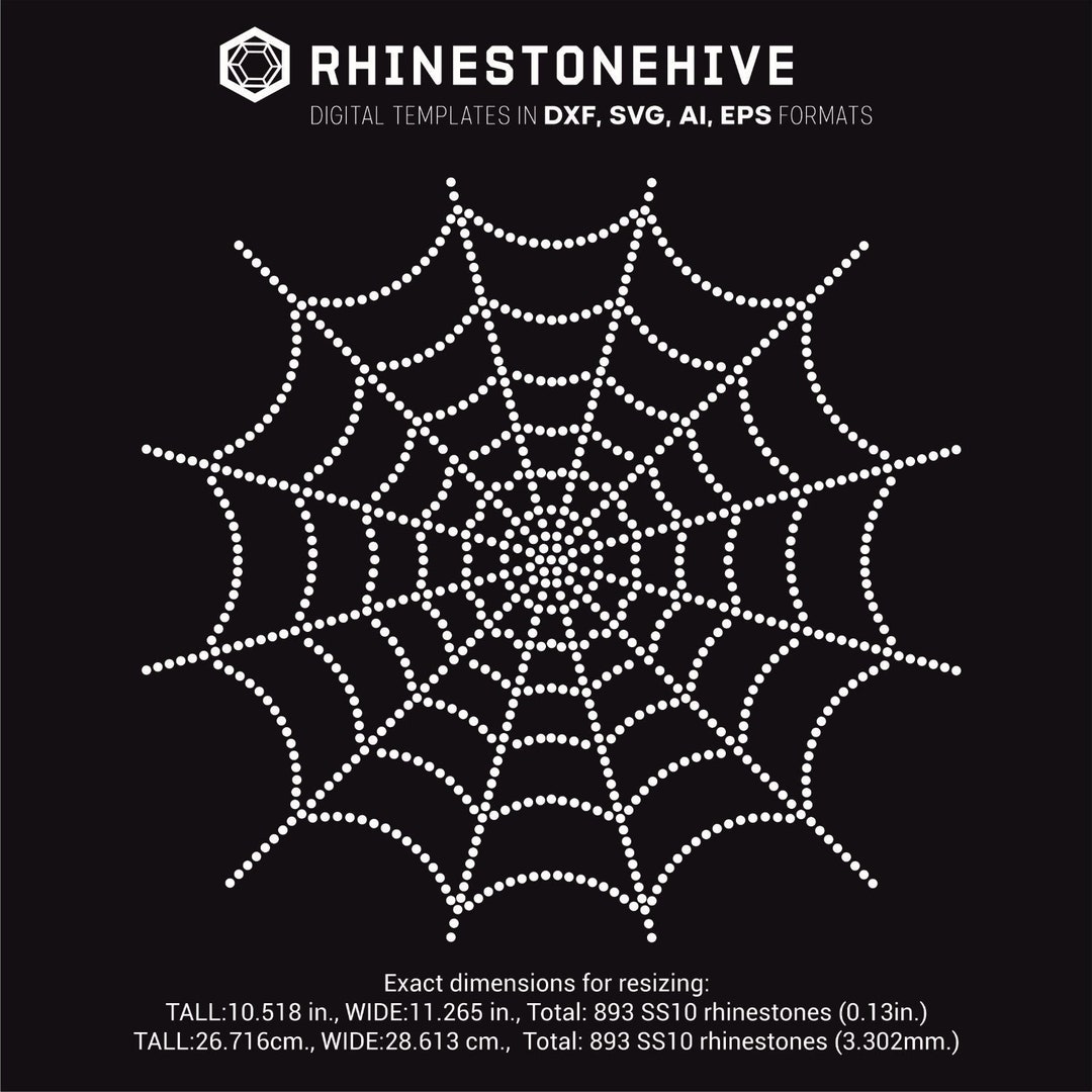 Halloween Spider's Web, Halloween Rhinestone Template Digital Download ...