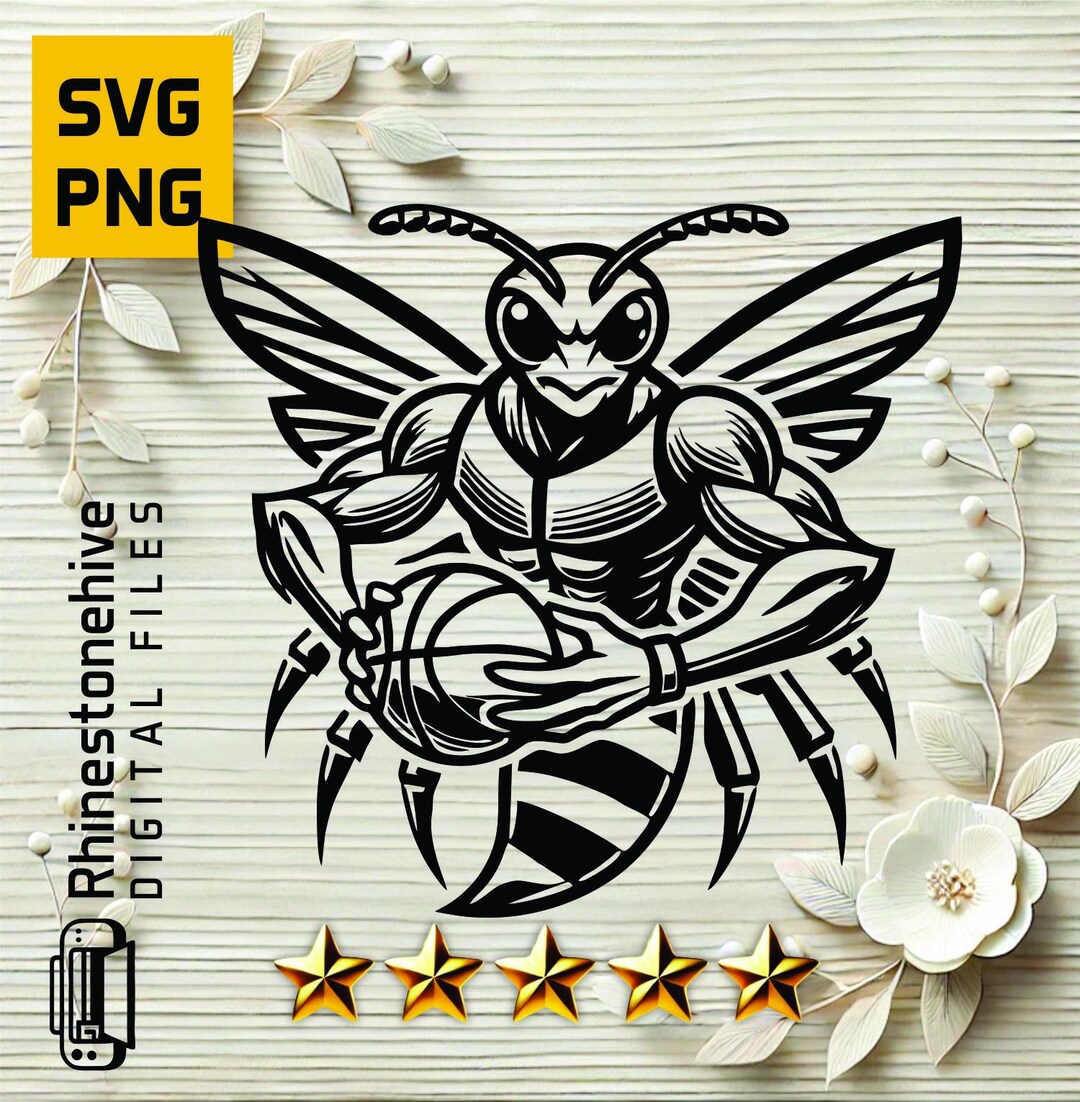 Hornet Basketball | Muscular Insect Mascot Clipart | Basketball Team ...