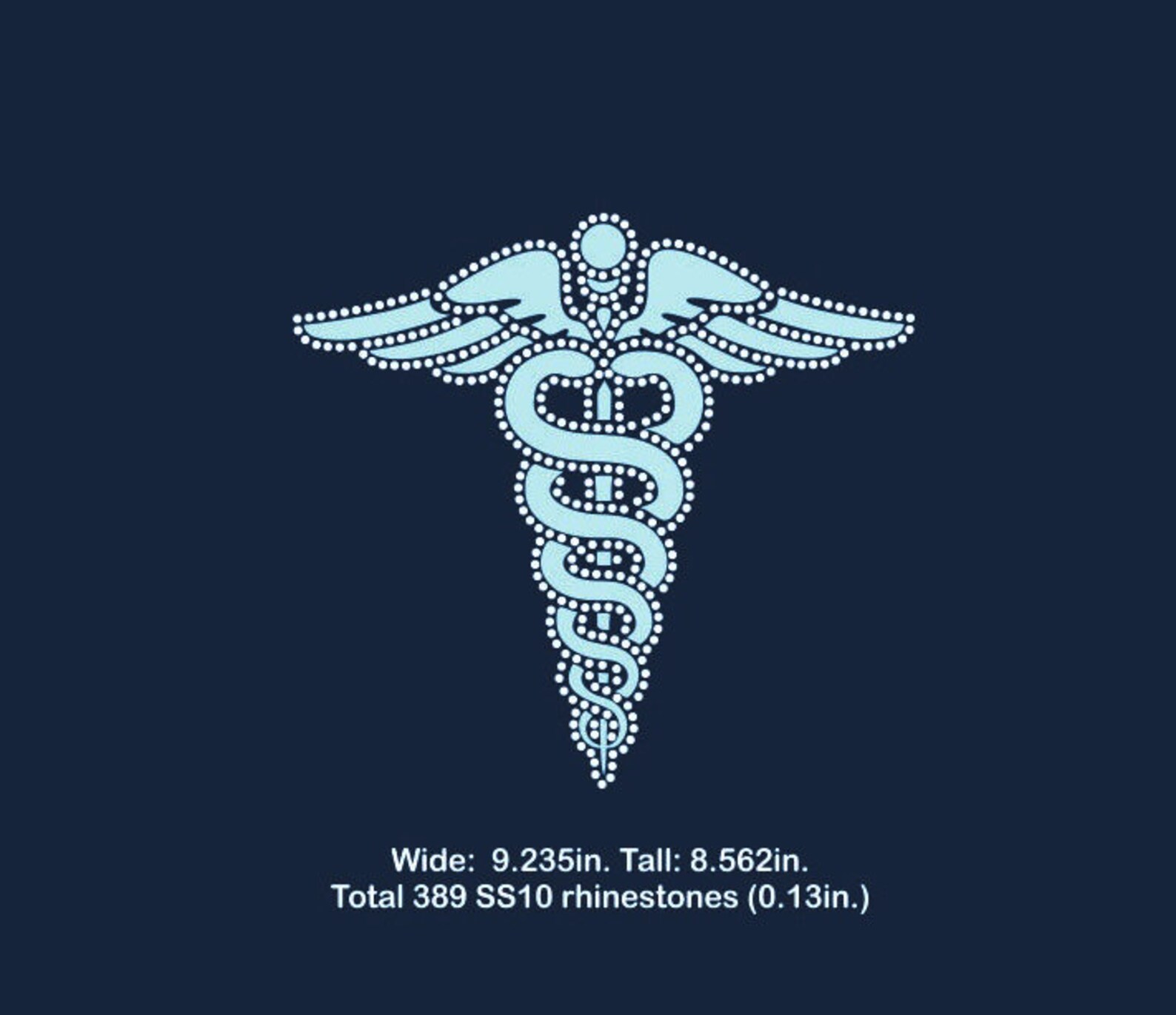 Caduceus Registered Nurse Symbol Vinyl and Rhinestone - Etsy
