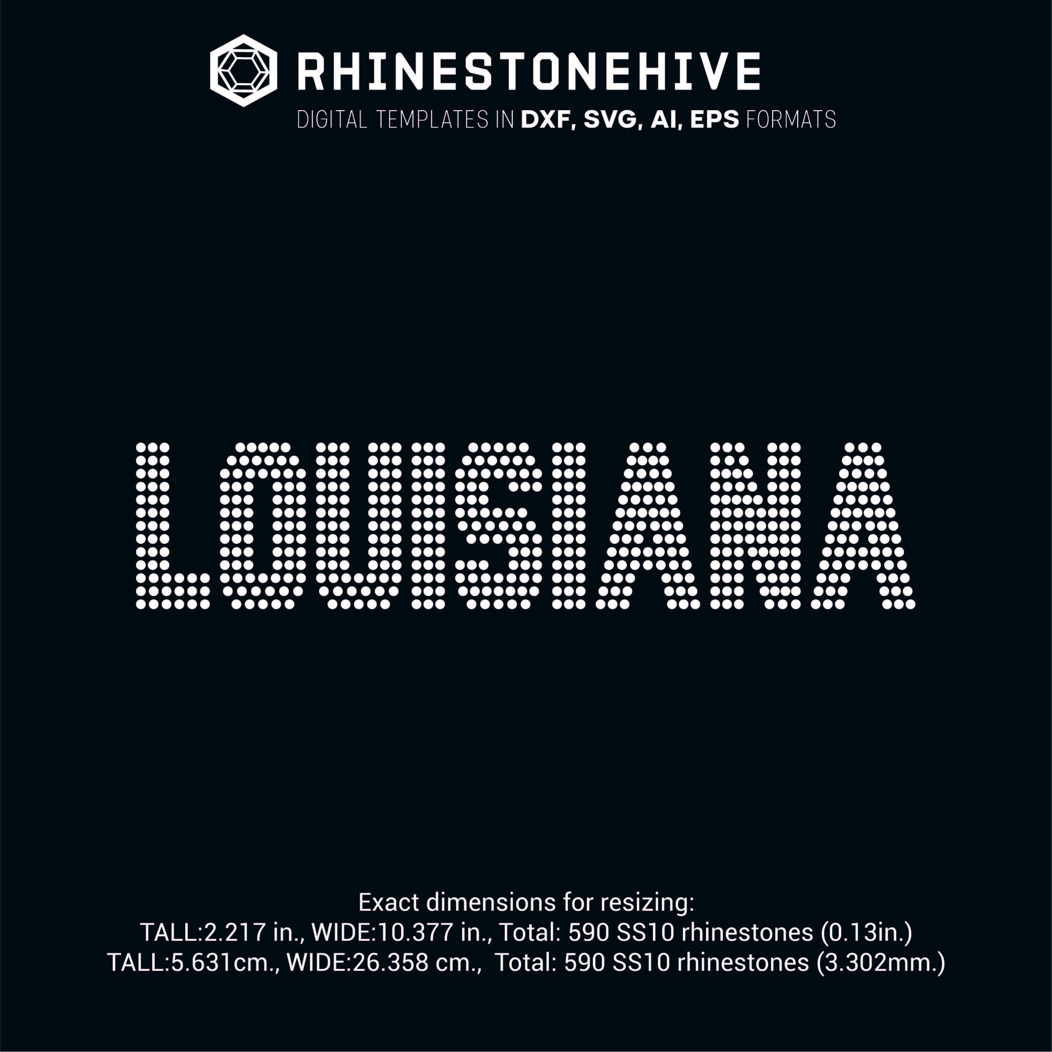 Louisiana Ss10 Ss8 Ss6 Rhinestone Templates Digital Download - Etsy