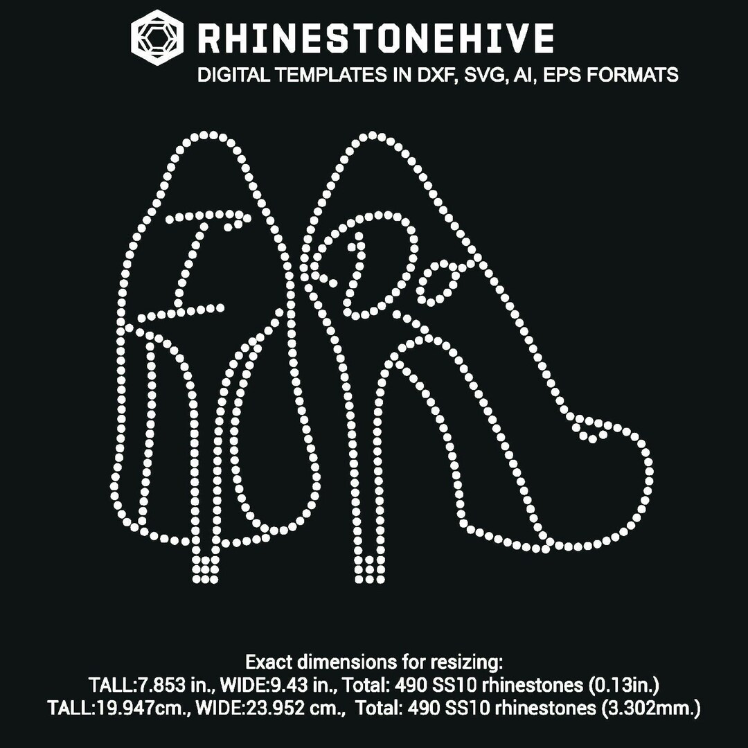 I Do With High Heels Rhinestone Template Digital Download, Svg, Eps ...