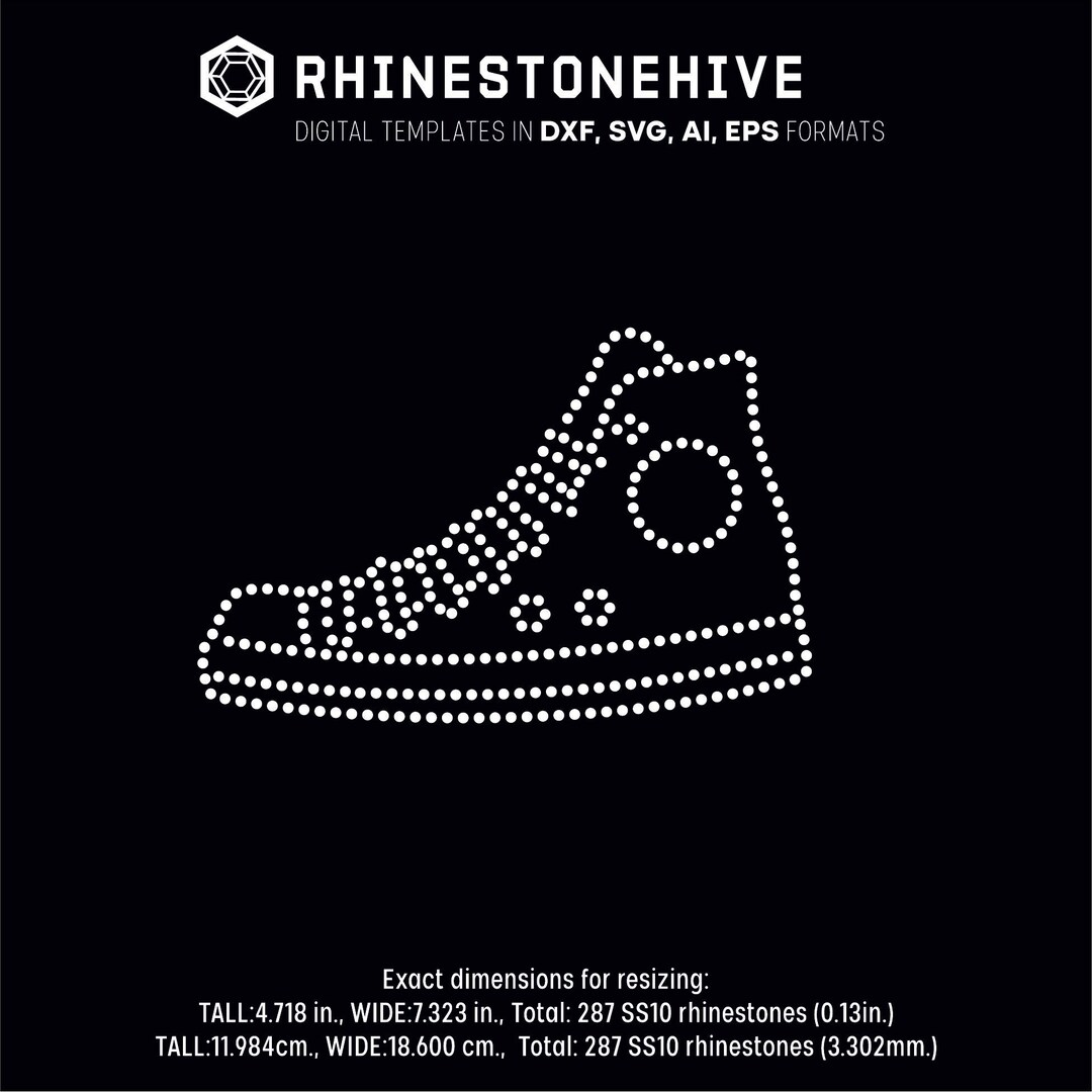 SALE: Sneakers Rhinestone Template Digital Download, Svg, Eps, Png, Dxf ...