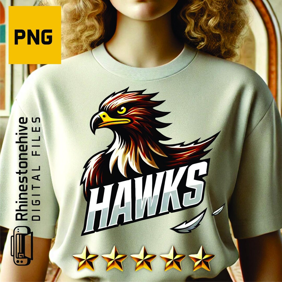 Hawks Mascot PNG – Fierce Hawk Logo for DTF, DTG, Sublimation Printing ...