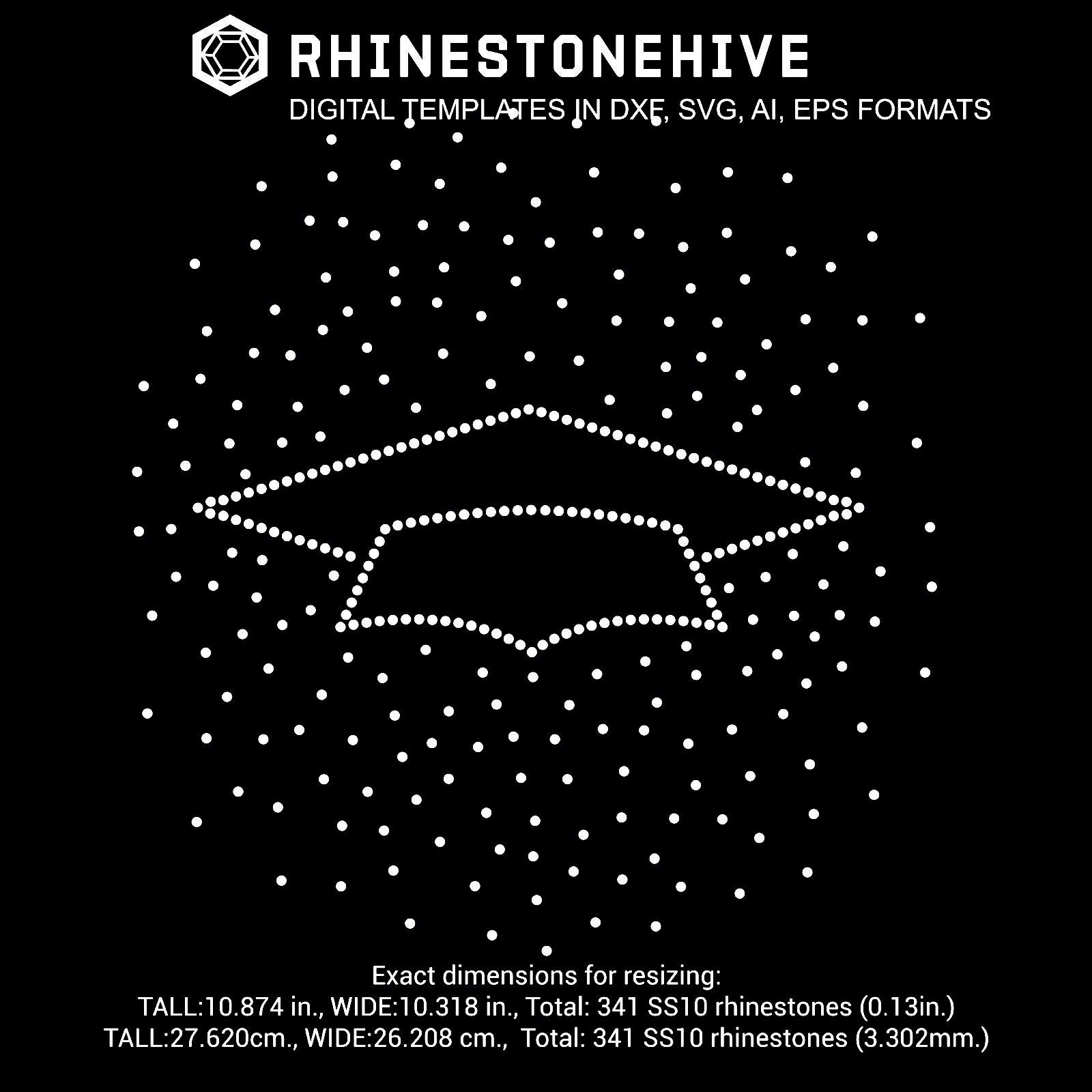 Graduation Cap Scattered Rhinestone Template Digital Download | Etsy