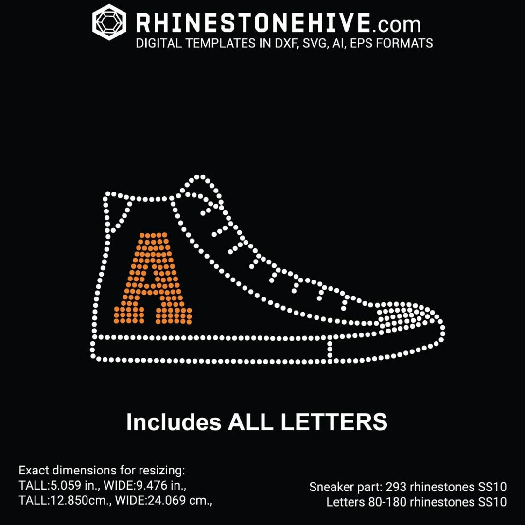 ALL Letters Sneaker Alphabet Digital Download, Svg, Eps, Png, Dxf ...