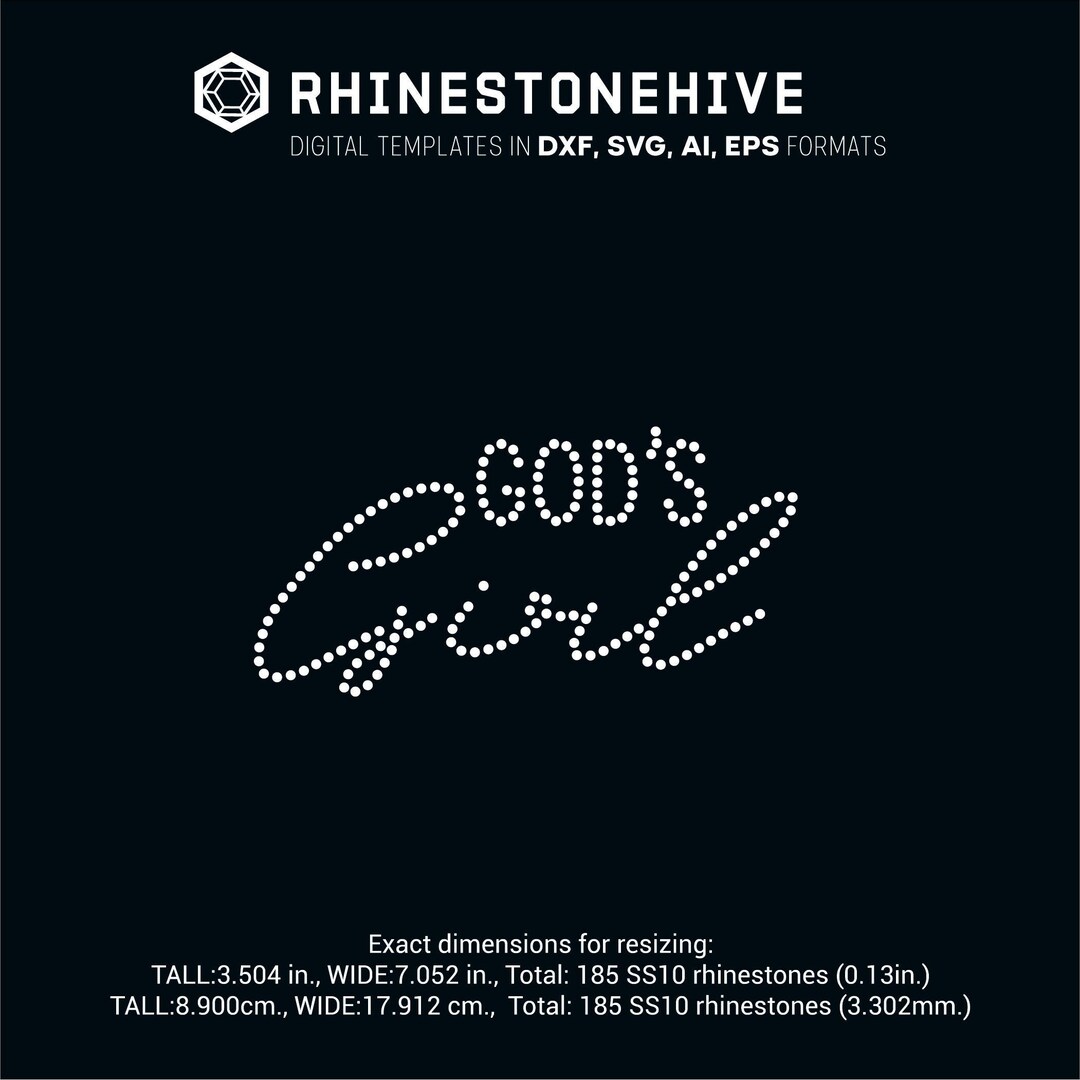 God's Girl Rhinestone Template Digital Download, Svg, Eps, Png, Dxf ...
