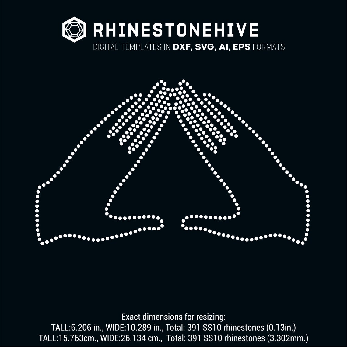 Delta Hands Rhinestone Template Digital Download Svg Eps - Etsy