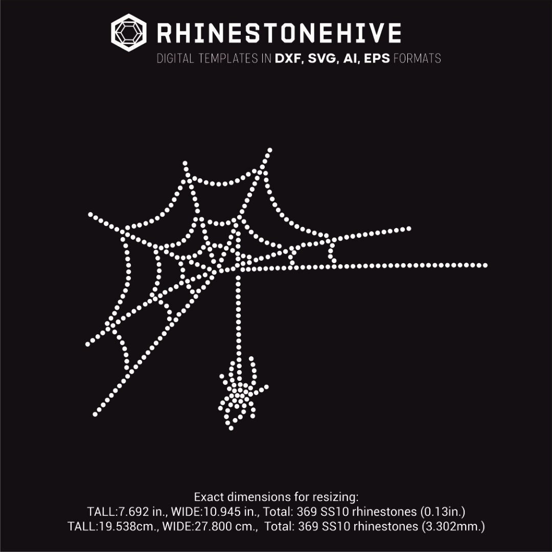 Halloween Spider, Web, Halloween Rhinestone Template Digital Download ...