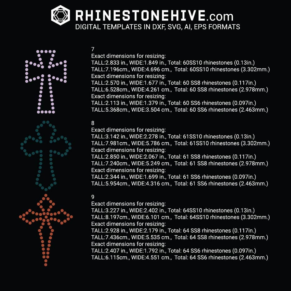 9 Small Size Crosses Outline Cross Easter Catholic - Etsy