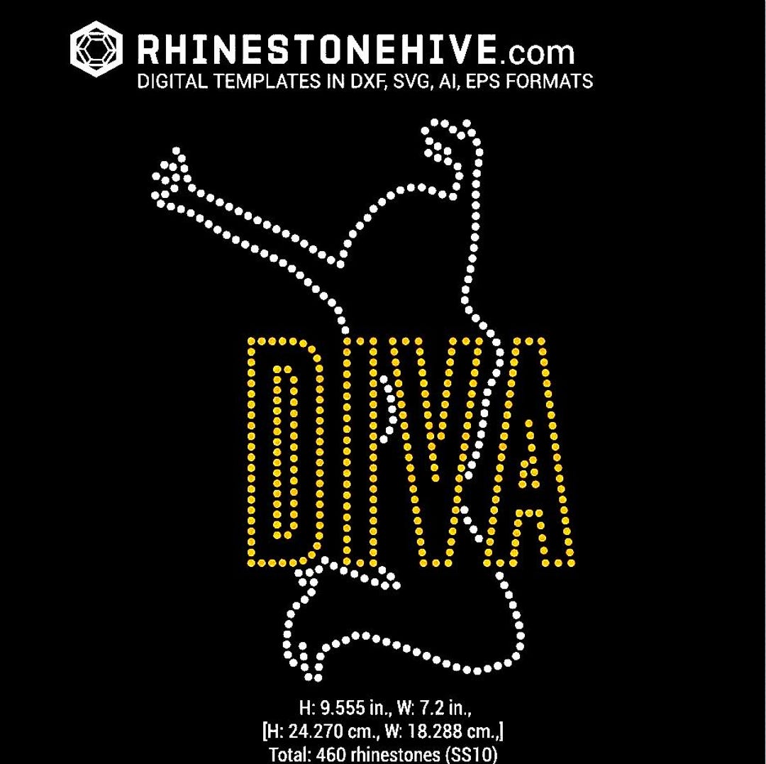 DIVA Jump Rhinestone Template Digital Download, Svg, Eps, Png, Dxf ...