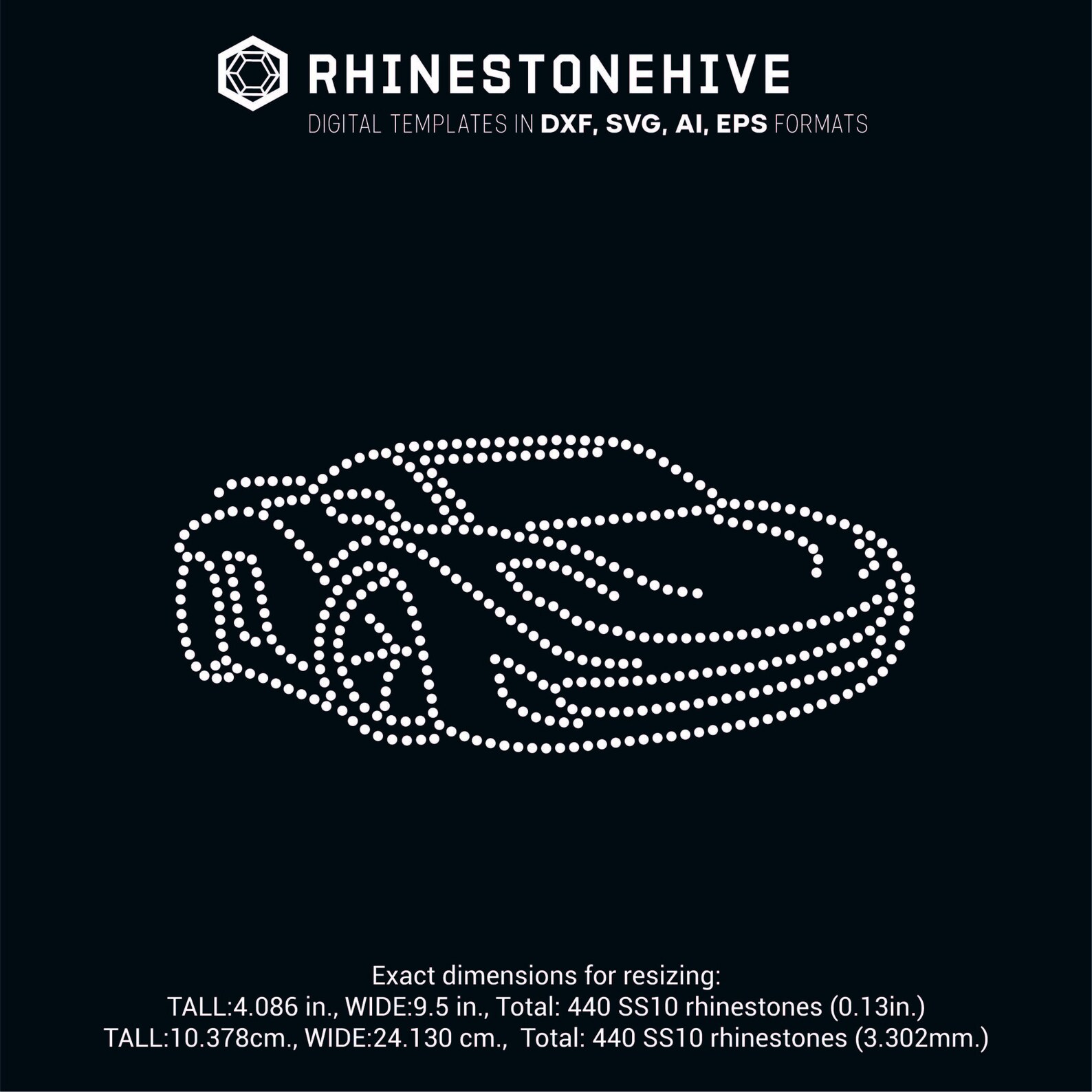 Sports Car Front Rhinestone Template Digital Download Svg | Etsy