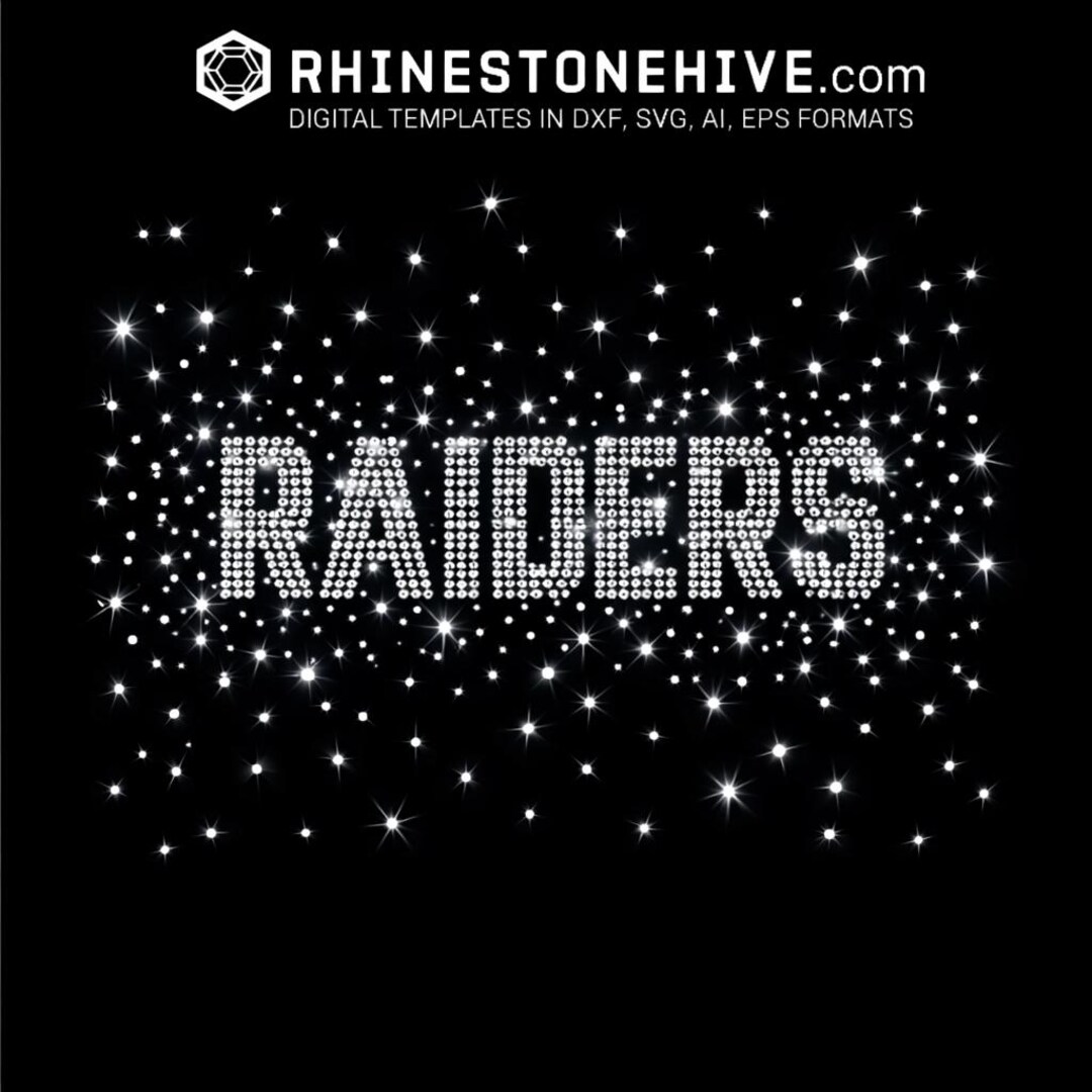 Raiders Rhinestone Template, Cheer Design (digital Download) - Etsy