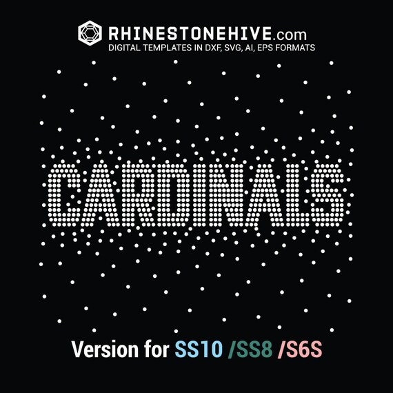 CARDINALS 3 Sizes Ss6 Ss8 Ss10 Rhinestone Templates - Etsy