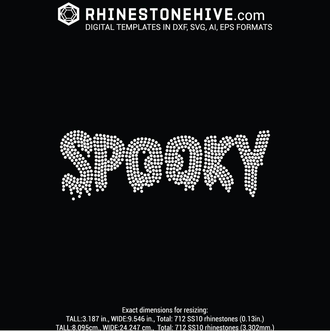 Spooky Halloween Rhinestone Template Digital Download Svg | Etsy