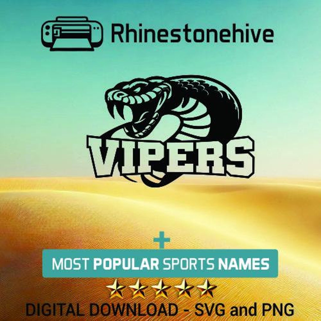 VIPERS SVG & PNG Dynamic Mascot Design, Svg, Png, Sport Png, T-shirt ...