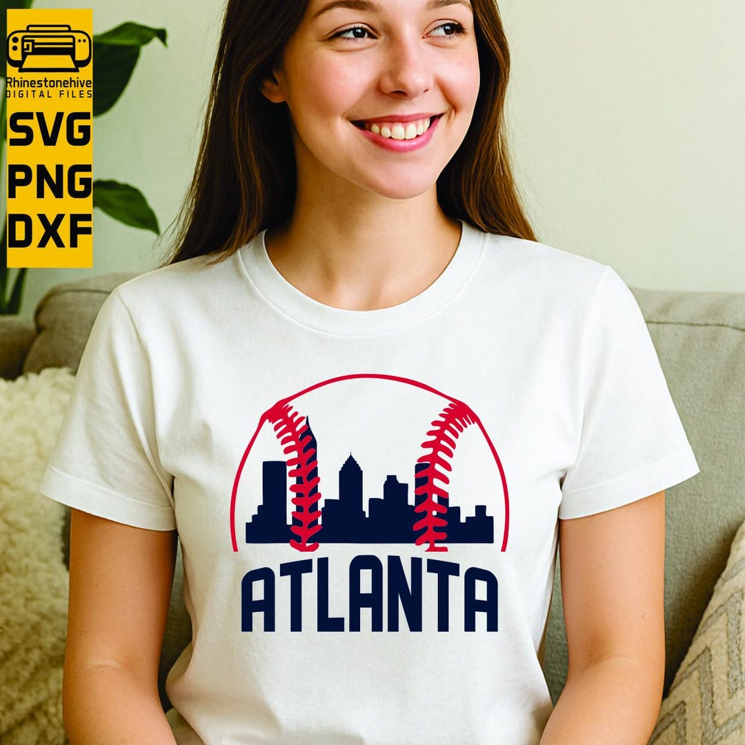Atlanta Baseball Skyline SVG | Baseball City PNG DXF | Digital Download ...