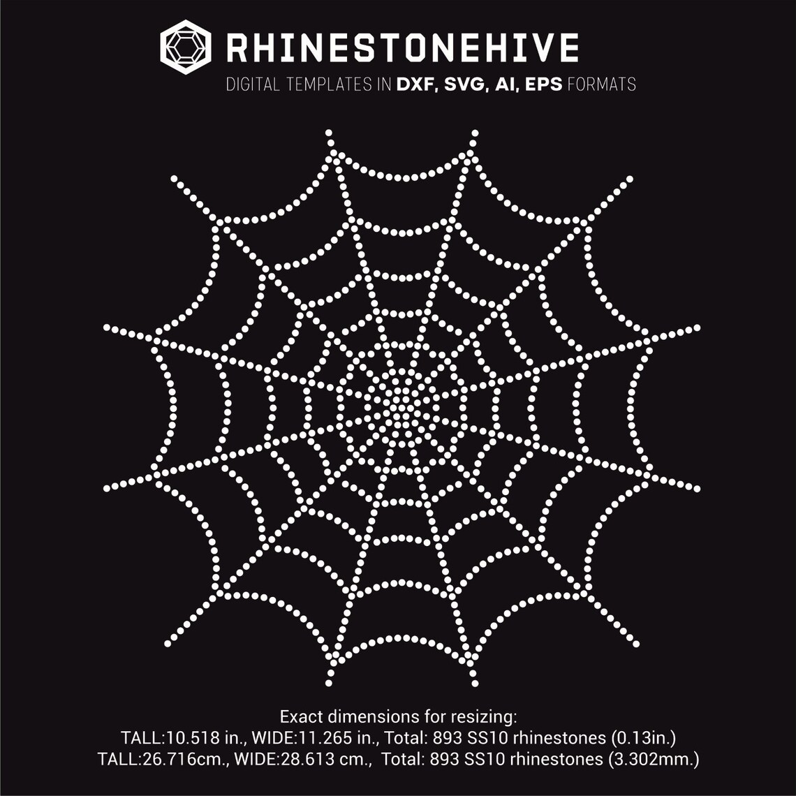 Halloween Spider's Web Halloween Rhinestone Template - Etsy