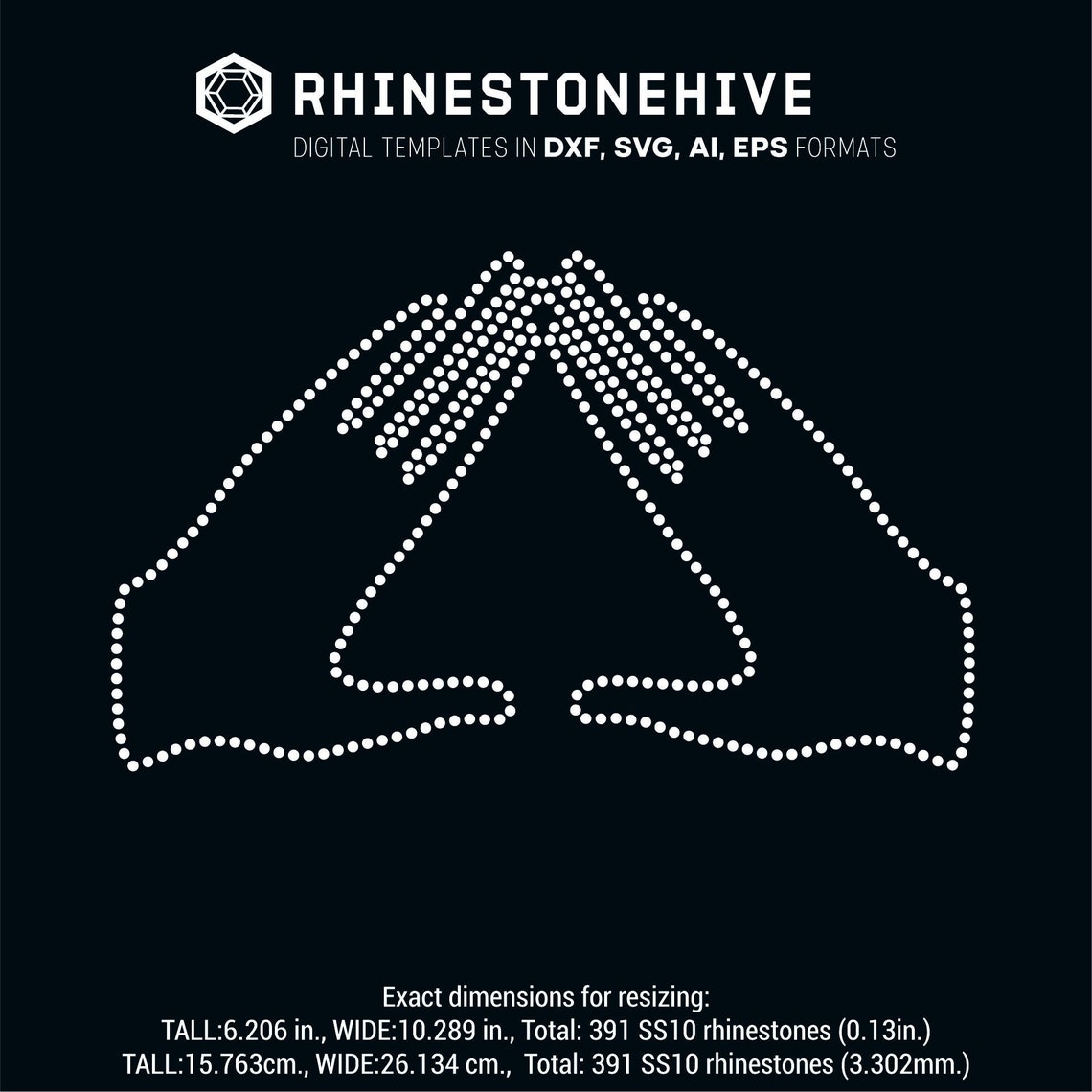 Delta Hands Rhinestone Template Digital Download Svg Eps - Etsy