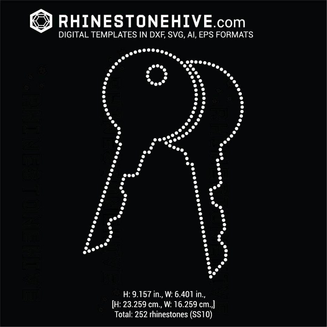 Realtor Keys Rhinestone Template: Large Outline Design (digital ...
