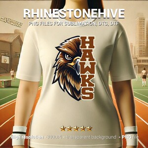 Bold Hawks Mascot Design, Hawks , Sublimation Design, Mascot Png, Sport ...