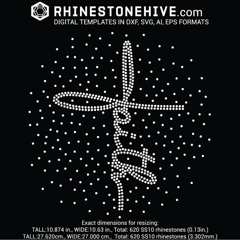 Faith Cross Scattered Rhinestone Template Digital Download - Etsy