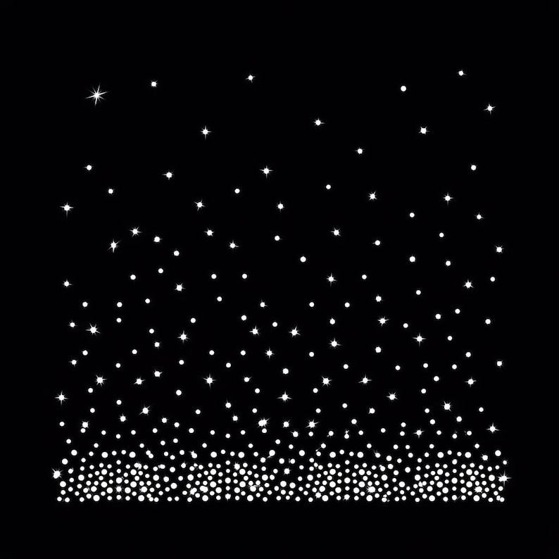 Scattered Rhinestone Template, SS10 SS16, Gradient Design (digital ...